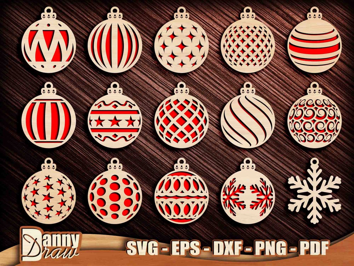 Christmas Balls Svg Christmas Decorations Cut Files - Etsy