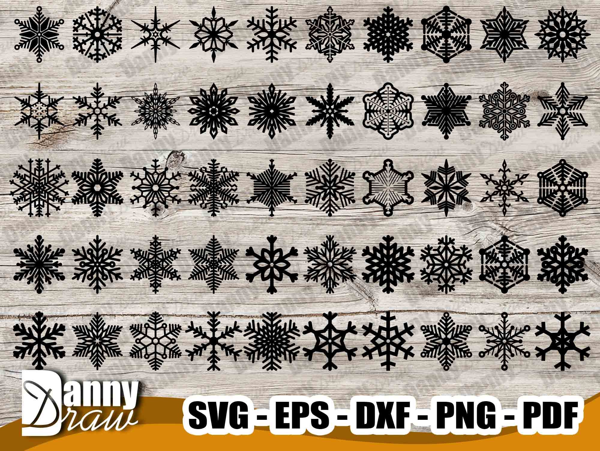 Snowflake Svg Snowflake Bundle Christmas Decorations Cut - Etsy