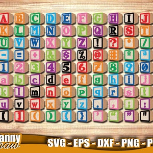 Baby Blocks Font, Baby Blocks Alphabet, Monogram Kids Blocks, Block ...