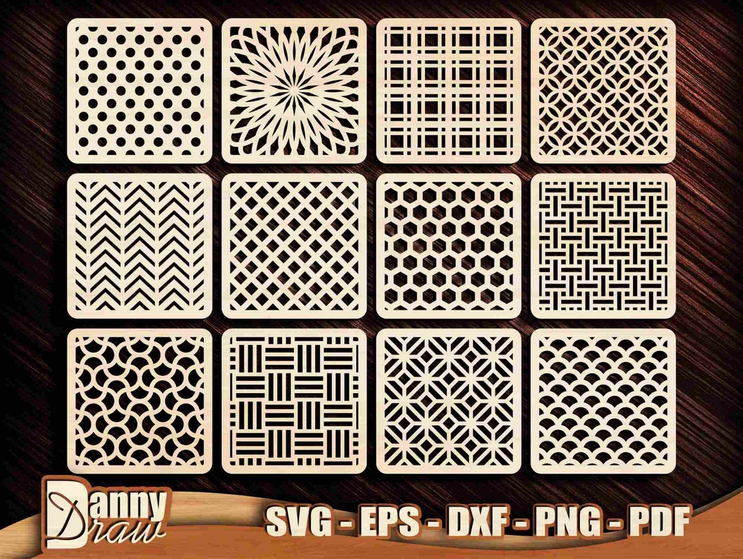 Square Coasters SVG, Coaster Grill Trivet Templates, Trivet Templates ...
