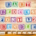 Baby Blocks Font, Baby Blocks Alphabet, Monogram Kids Blocks, Block ...