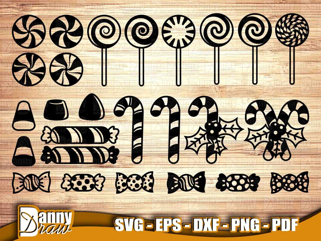 Christmas Candy Svg, Candy Svg, Candy Cane Svg, Lollipop Svg, Candy ...