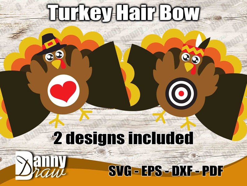 Hair Bow Template Turkey Hair Bow Thanksgiving Hair Bow | Etsy