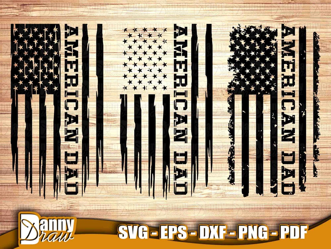American Dad Svg Distressed Flag Svg American Flag Svg - Etsy Canada