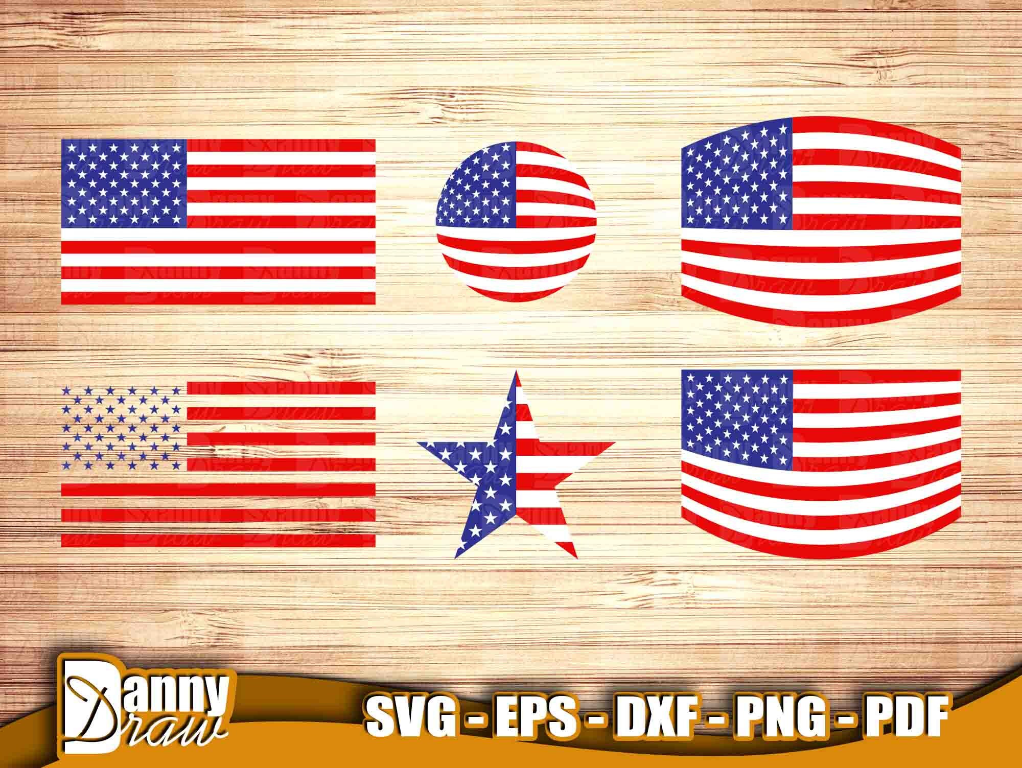 American Flag Svg 4th of July SVG Bundle Pack 2 Merica Svg | Etsy