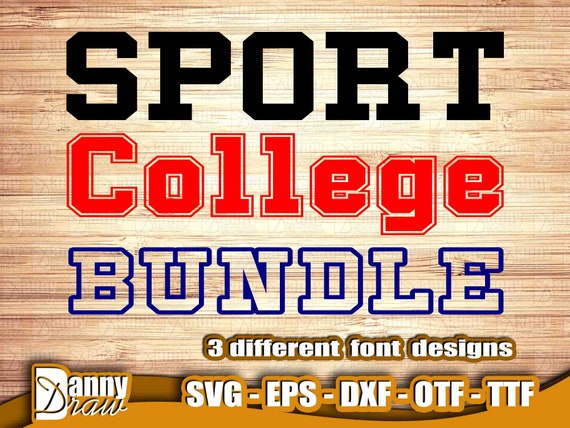 Sport College Bundle Varsity font Varsity Layared font OTF | Etsy