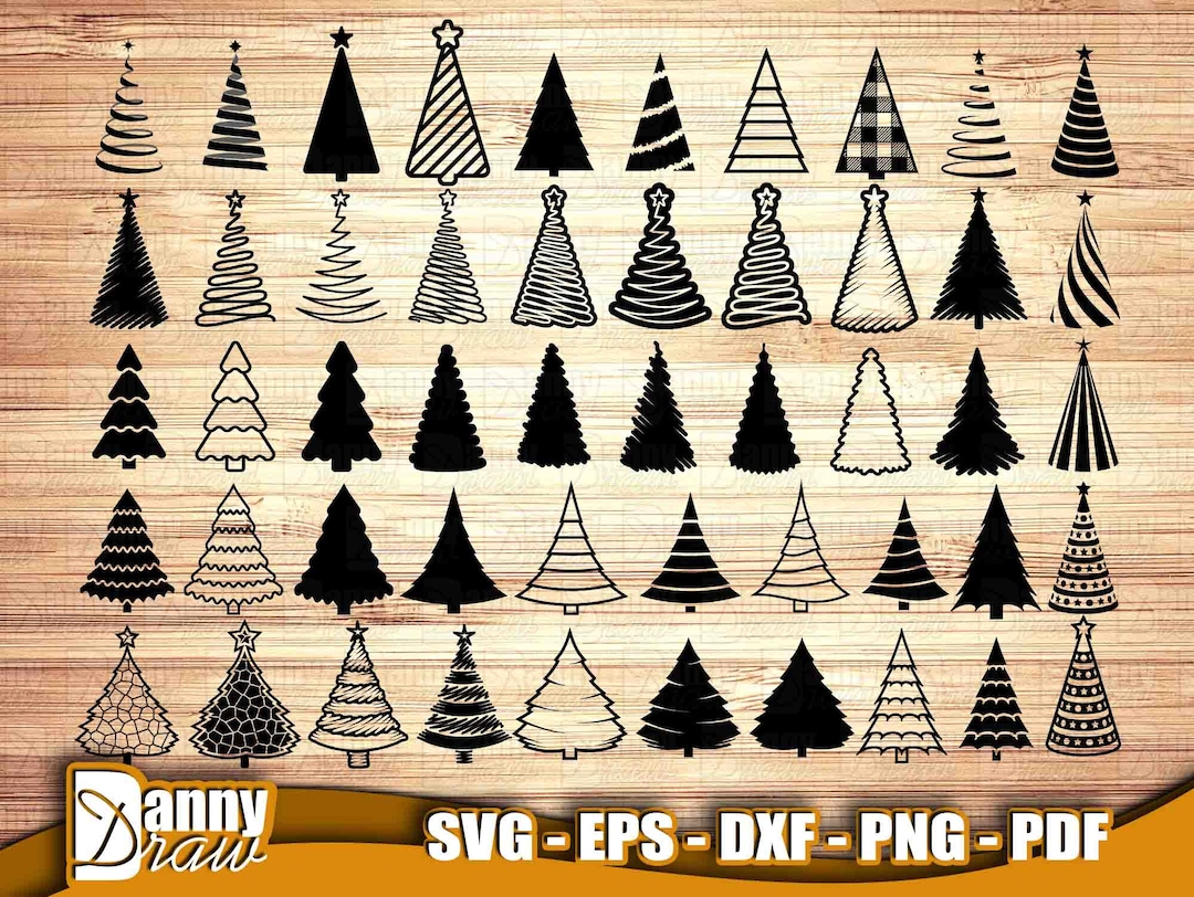 Tannenbaum svg, Tannenbaum Bündel svg, 50 Weihnachtsbäume svg, Baum svg ...