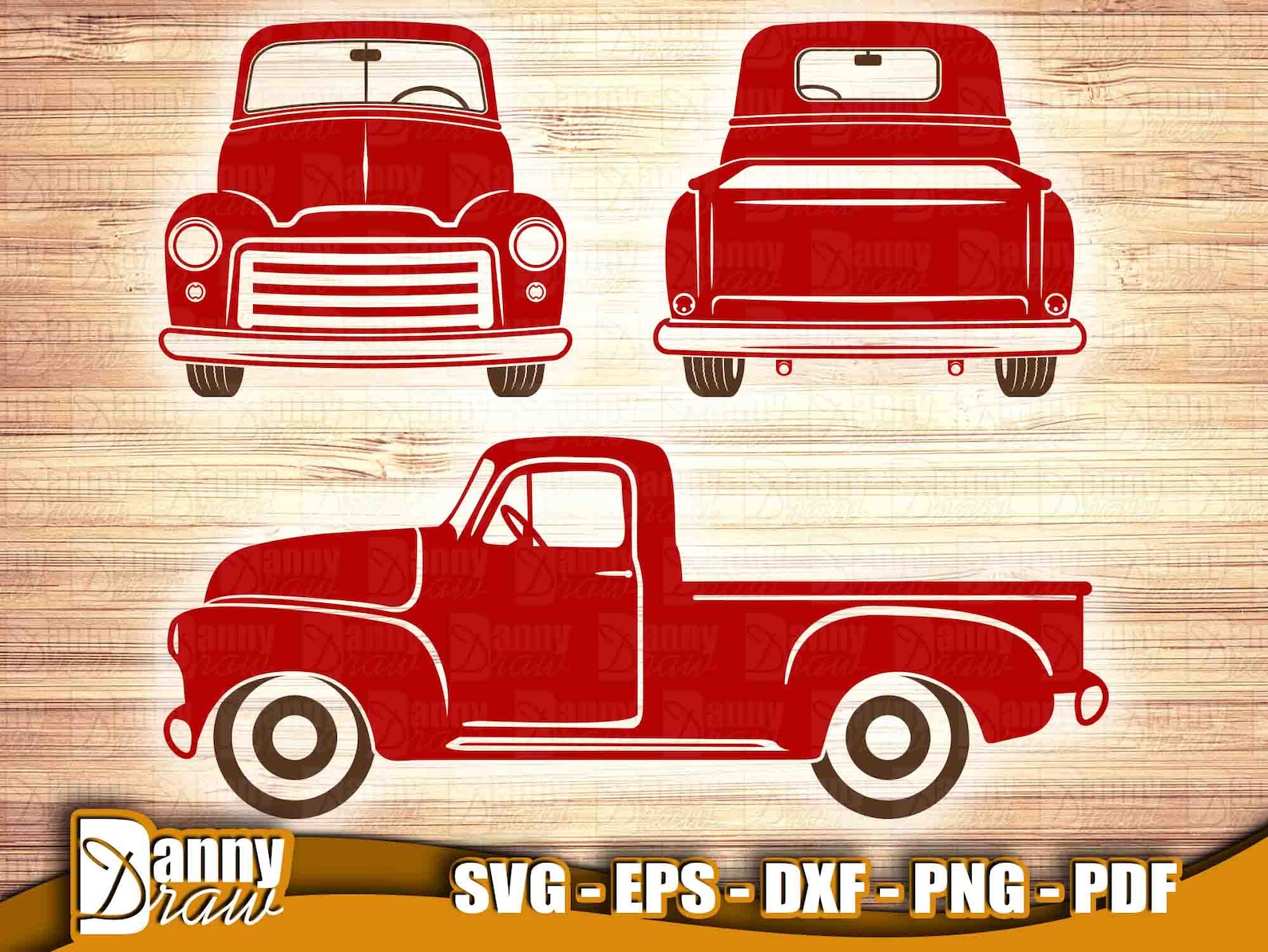 Farm Truck Svg, Truck Svg, Red Truck Svg, Vintage Truck Svg, Red ...
