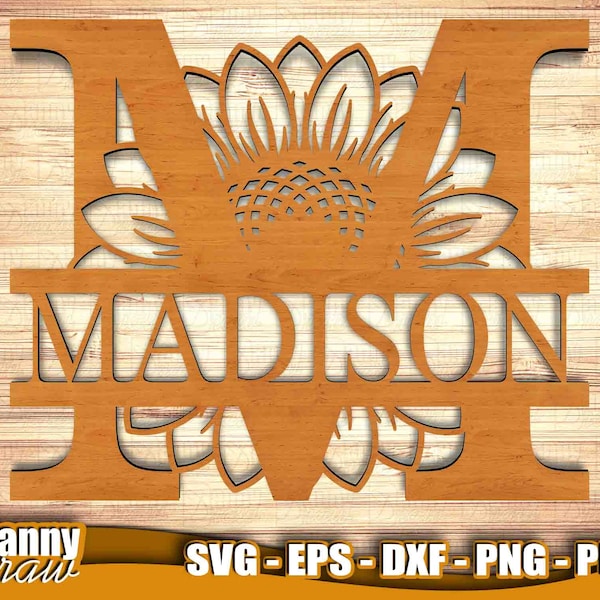 Sunflower Monogram - Etsy