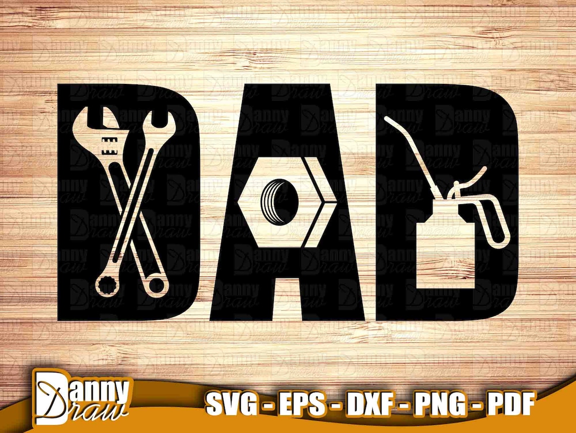 DAD svg Mechanic DAD svg Fathers day svg Tools svg Oil | Etsy