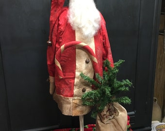 Vintage Santa Claus, Life Size, 4 Feet Tall, Christmas Santa, Plush ...