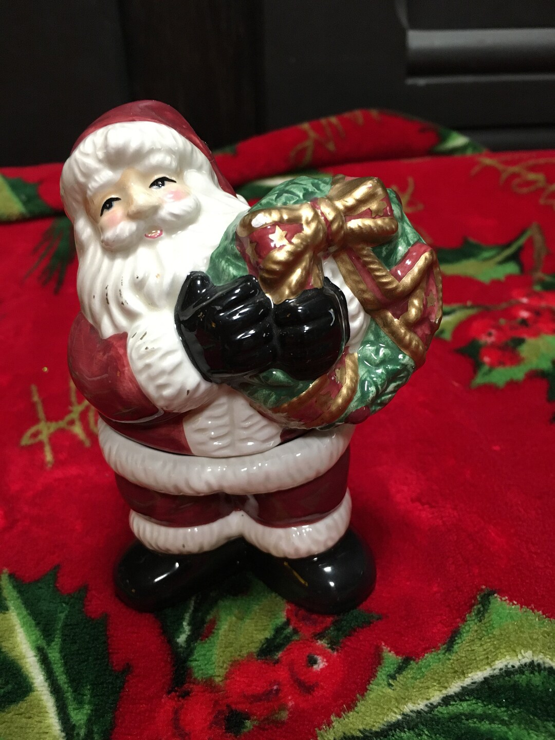 Santa Salt and Pepper Stackable, Fitz and Floyd - Etsy