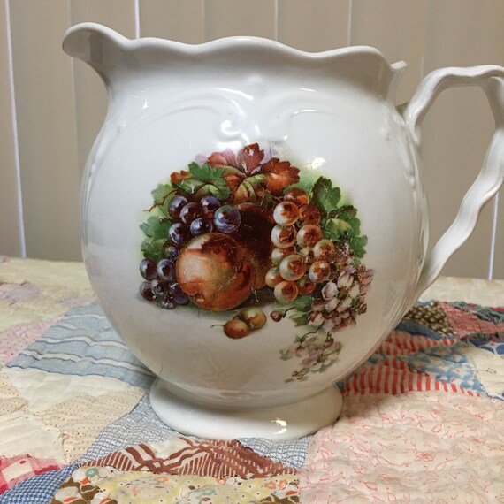 Antique Pitcher With Fruit | Etsy