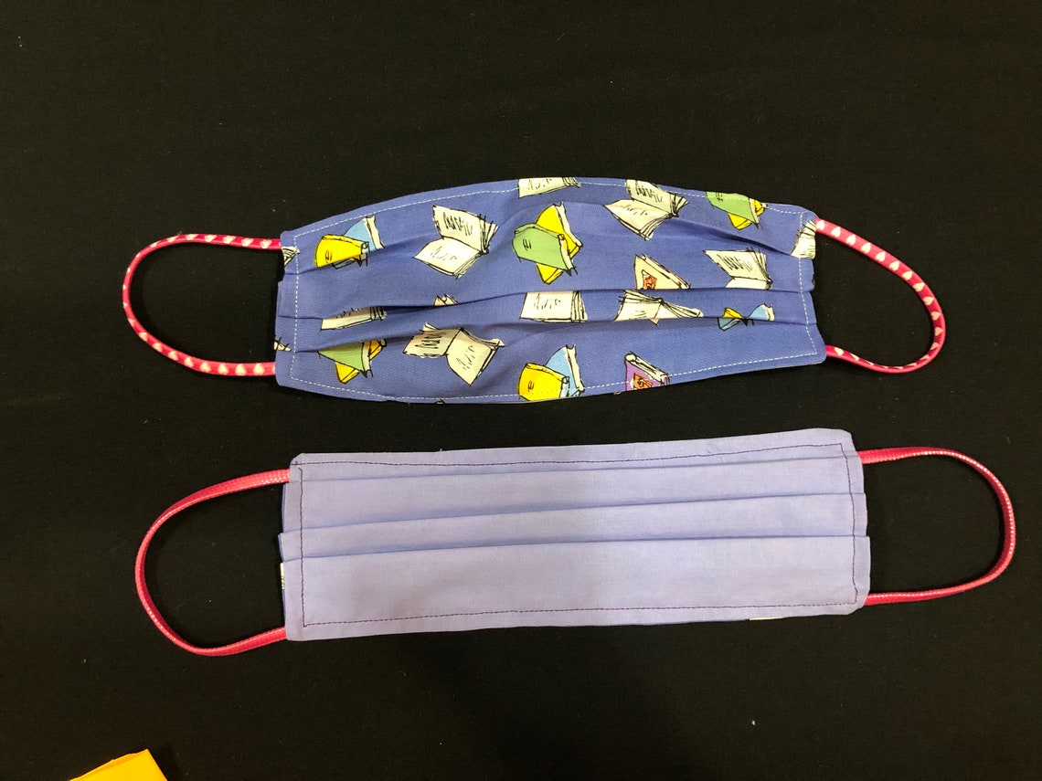 Books Face Mask Teacher Study Student Read Colorful - Etsy