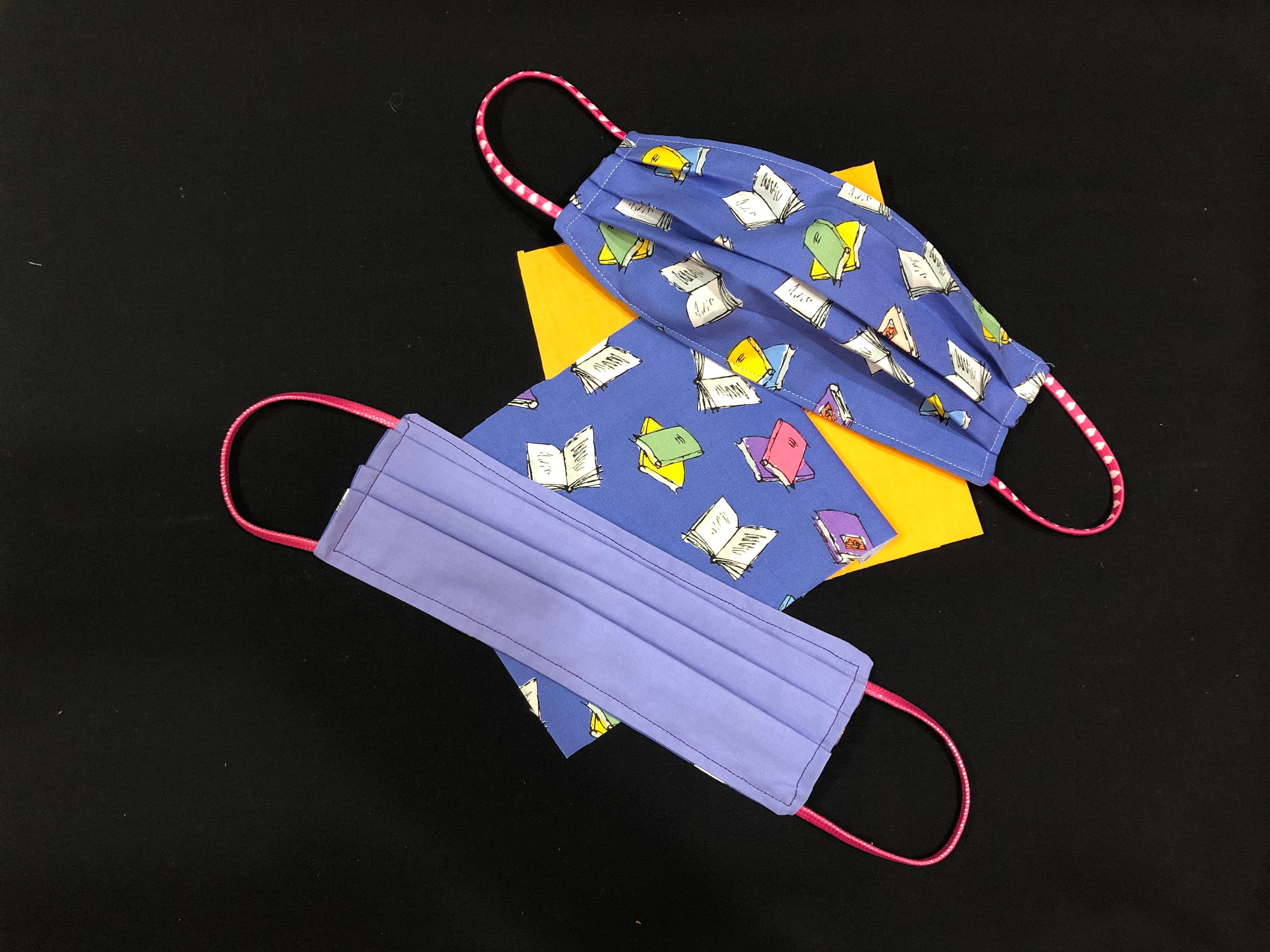 Books Face Mask Teacher Study Student Read Colorful - Etsy