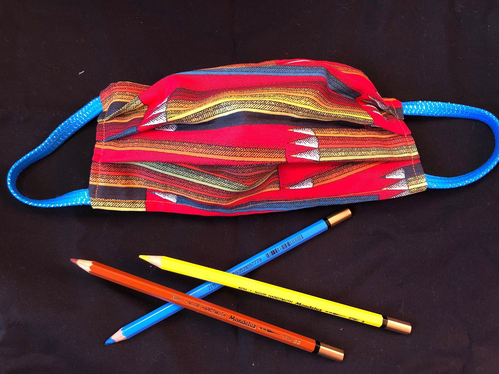 PENCILS Face Mask, Teacher Study, Student, Read, Colorful, School Days ...