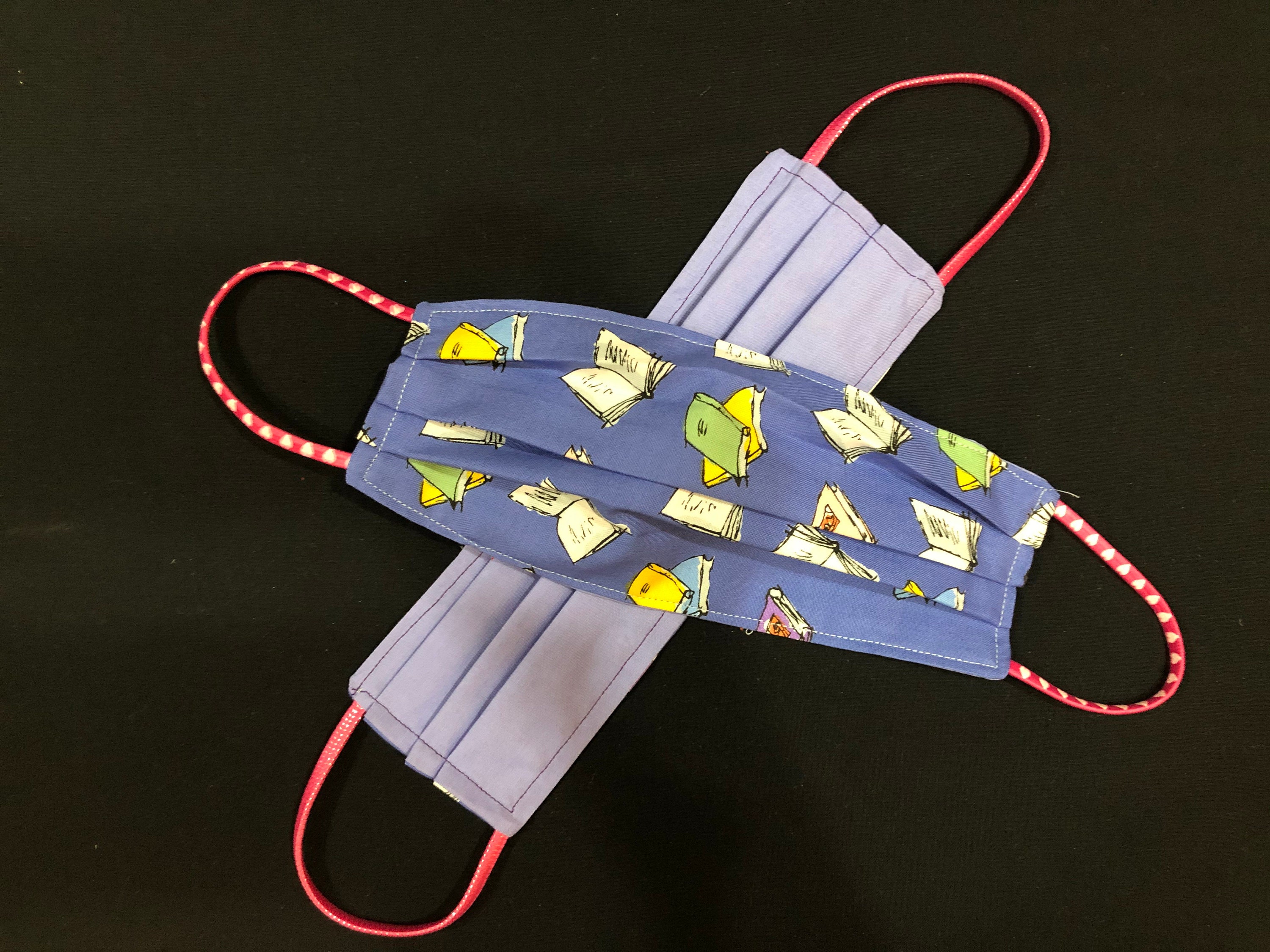 Books Face Mask Teacher Study Student Read Colorful - Etsy