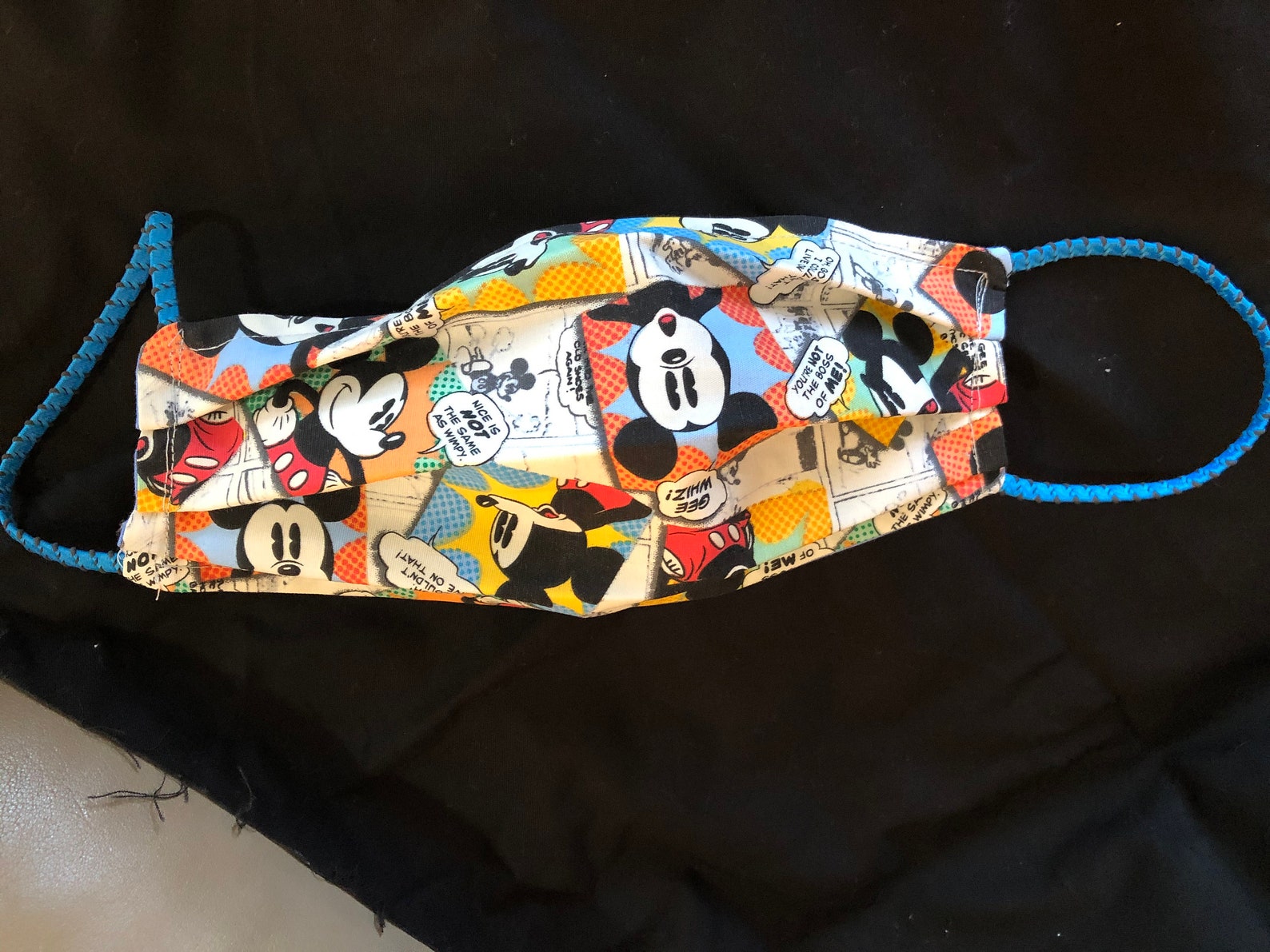 Mickey Mouse Face Mask Washable Reversible Reusable. Stay - Etsy