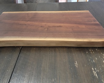 Black Walnut Live Edge Cutting Board - Etsy