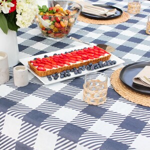 Blue Check Paper Tablecloth 47 X 86 Thick | Etsy