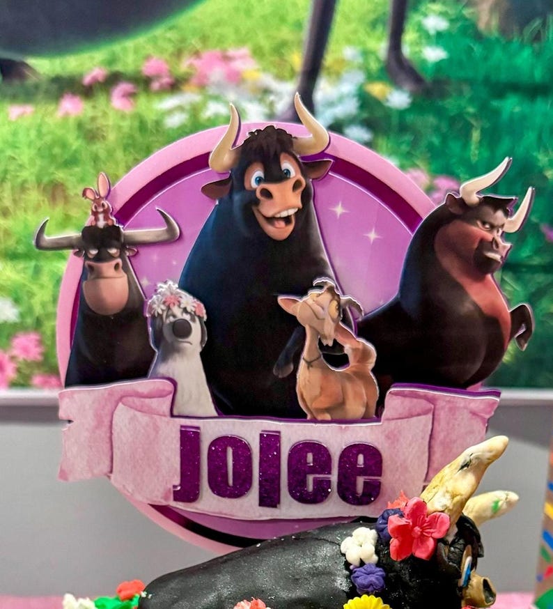 Ferdinand, the Bull, Cake Topper, Girly - Etsy