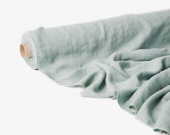Aqua Linen Fabric | Etsy