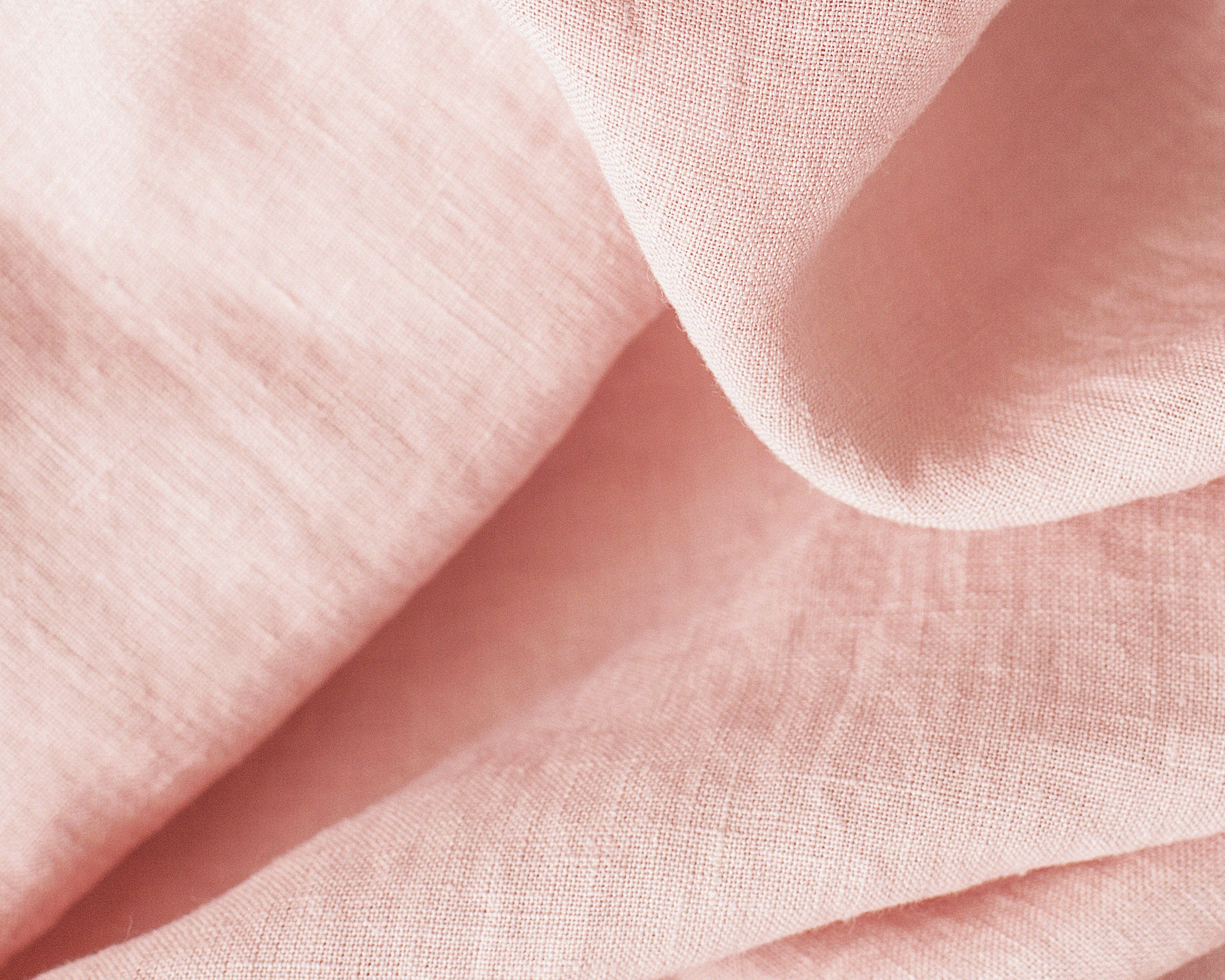 Tela de lino extra ancha en color rosa apagado, 100 % tela de lino ...
