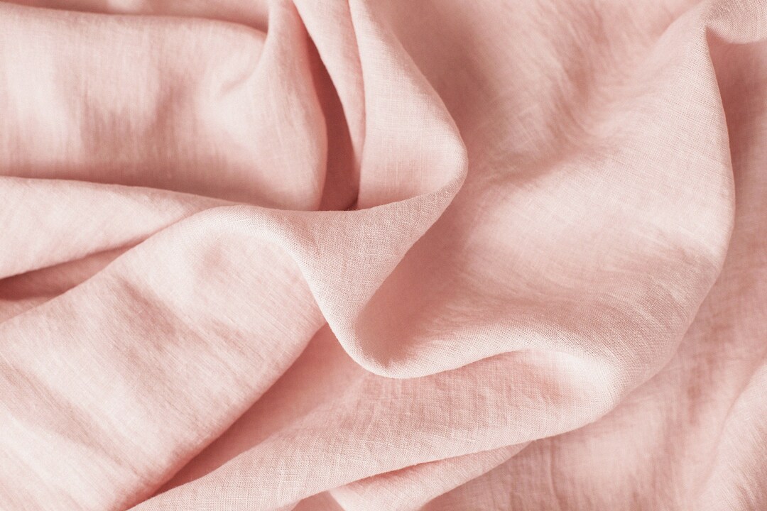 Pink Linen Fabric 100% Softened Stonewashed 145cm 57 Inches Width Linen ...