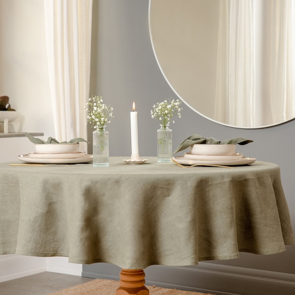 Round Table Cloth - Etsy
