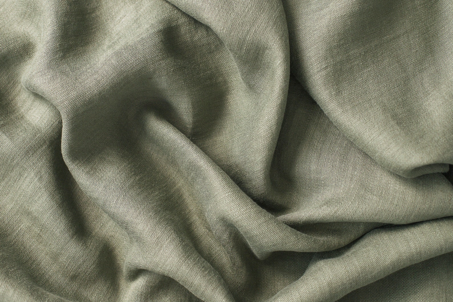 Extra Wide Linen Fabric in Moss Green 100% Softened Stonewashed 245cm ...