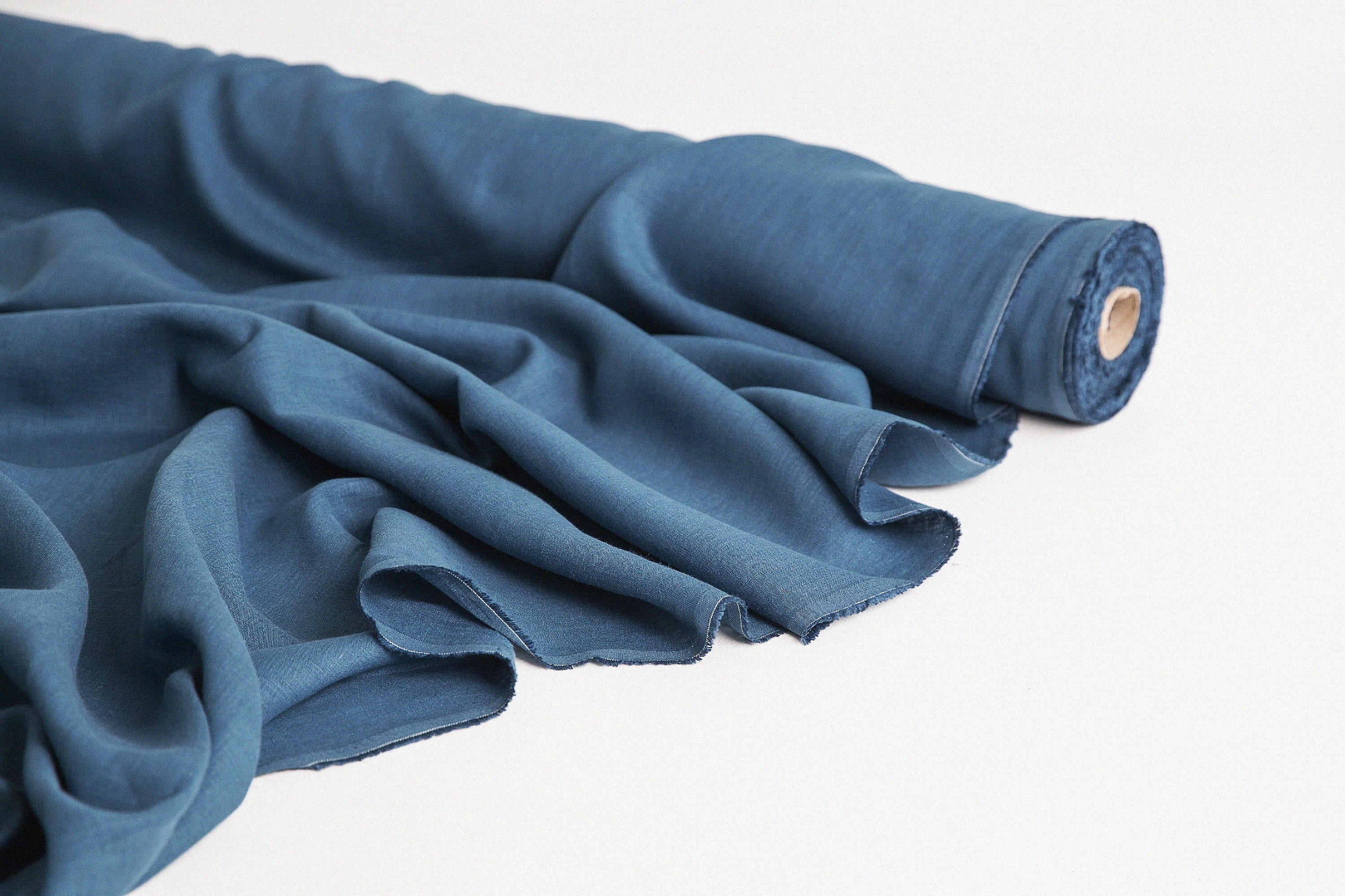 Blue Linen Fabric 100% Softened Stonewashed 145cm or 57 Inches - Etsy