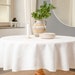 Natural Linen Round or Circle Table Cloth, Magnificent Decoration for ...