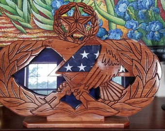 Air Force Maintenance Badge Shadow Box - Etsy