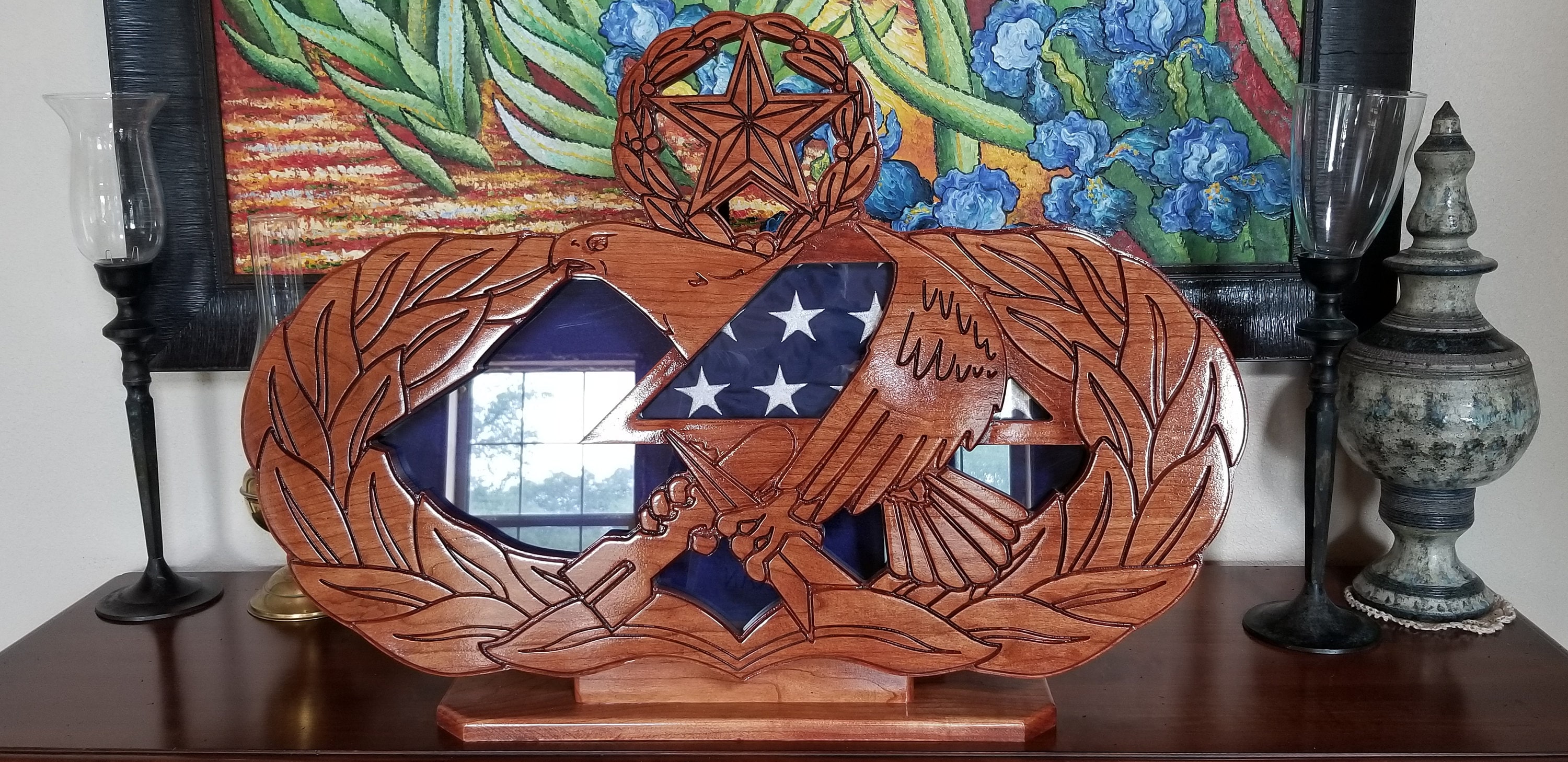 Handcrafted Air Force Skill Level Badge Shadow Box-air Force - Etsy