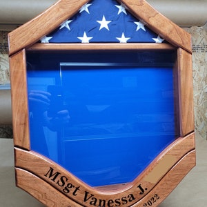 Handcrafted Air Force Msgt Shadowbox Military Shadowbox Retirement ...