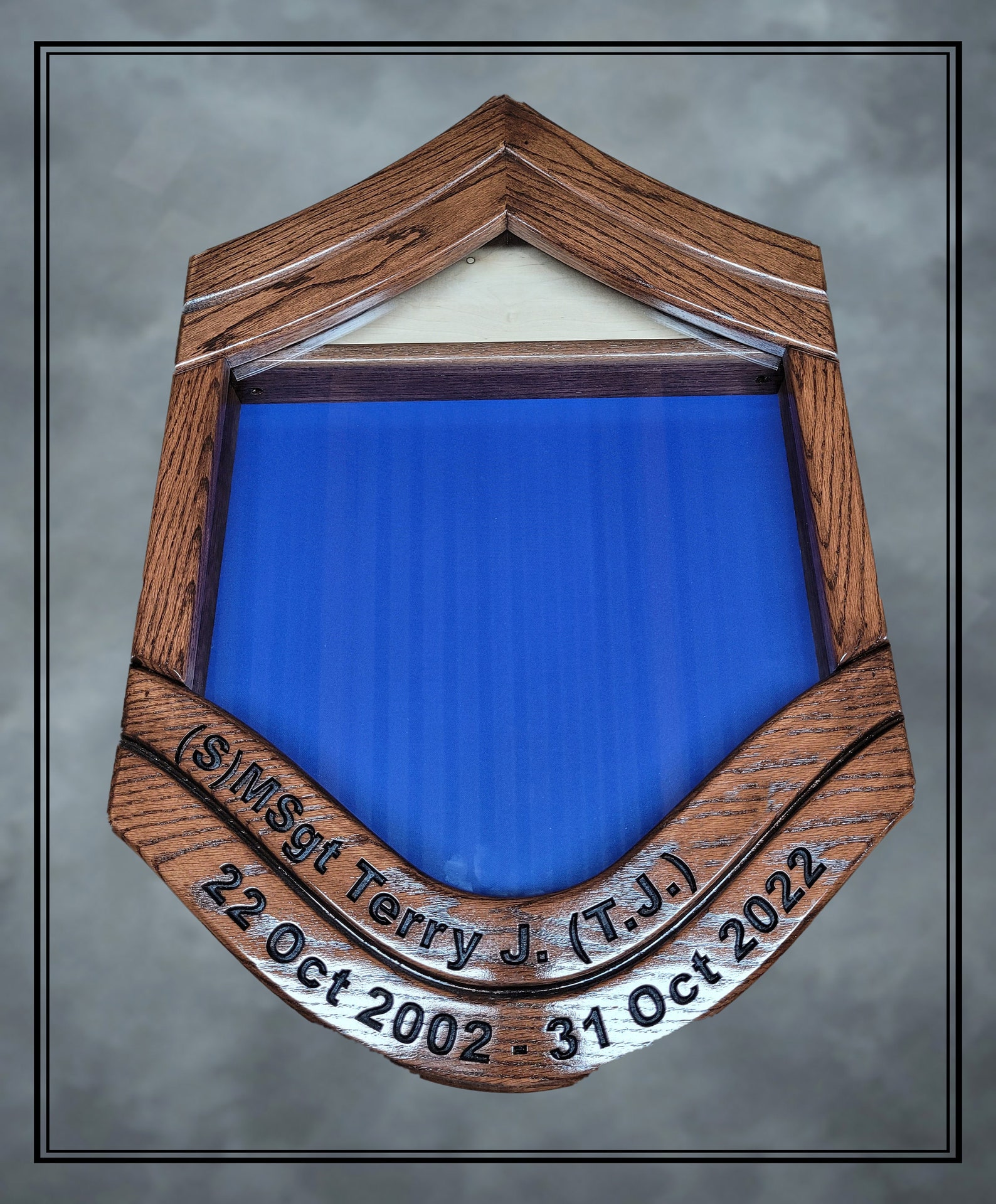 Handcrafted Air Force Smsgt Shadowbox - Military Shadowbox- Retirement ...