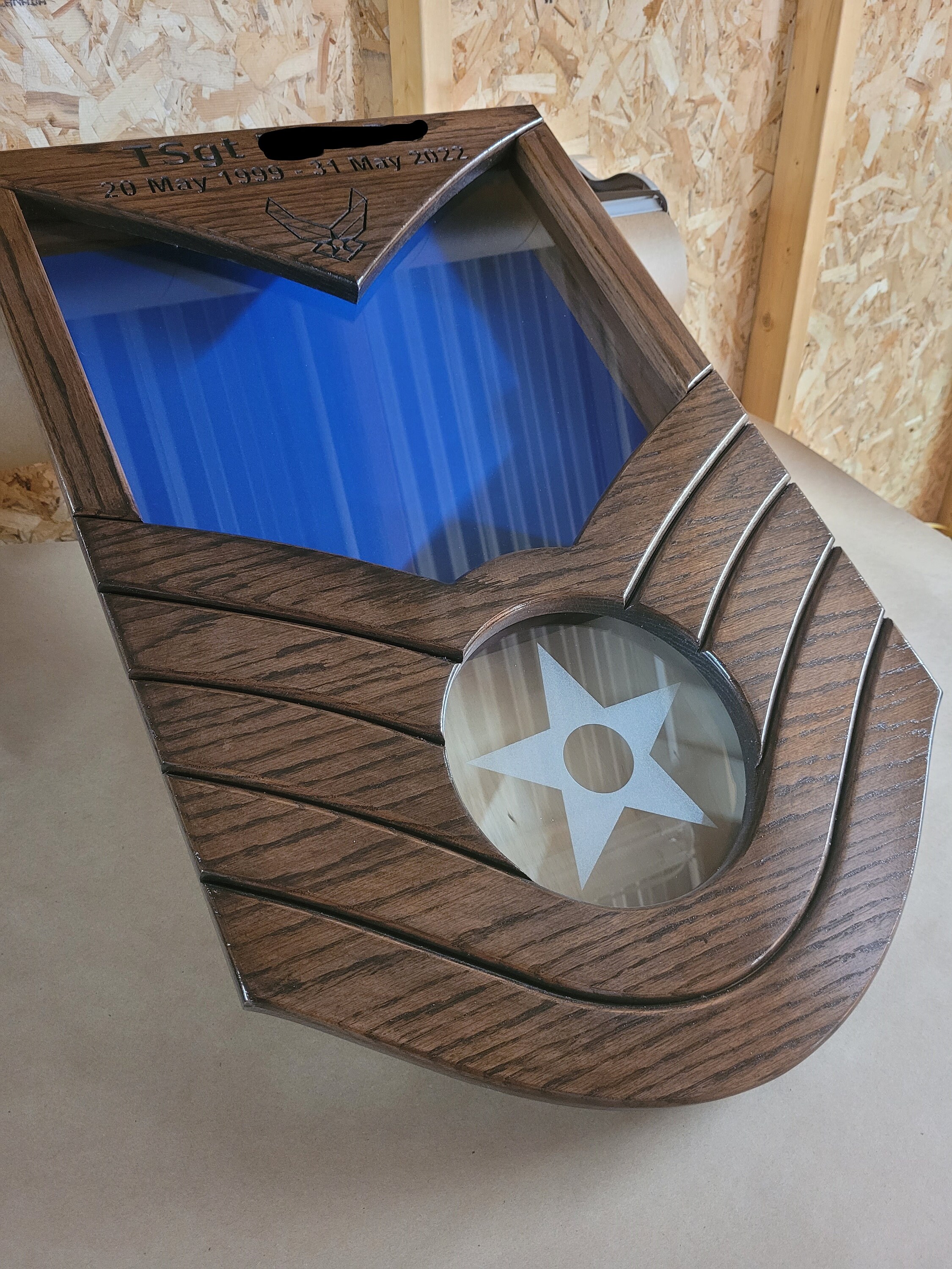 Handcrafted Air Force Ssgt Shadowbox Air Force Tsgt - Etsy