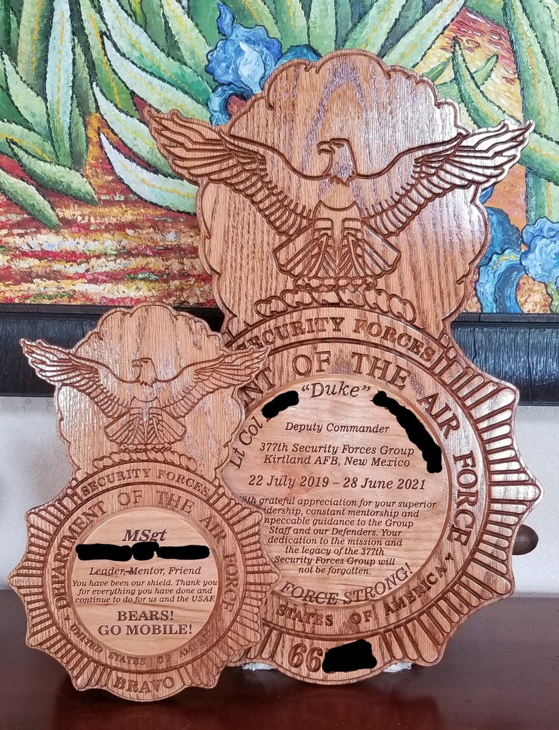 Air Force Security Forces Plaques Air Force Plaque Air - Etsy