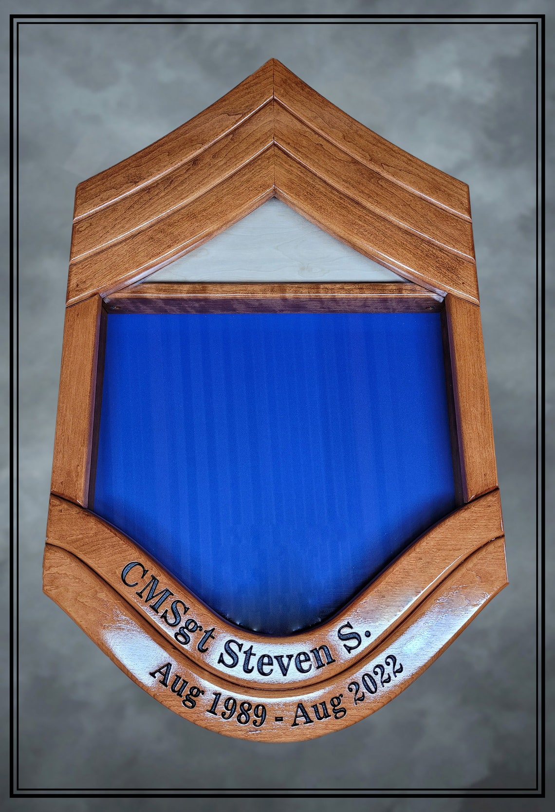Handcrafted Air Force Cmsgt Shadowbox Military Shadowbox - Etsy