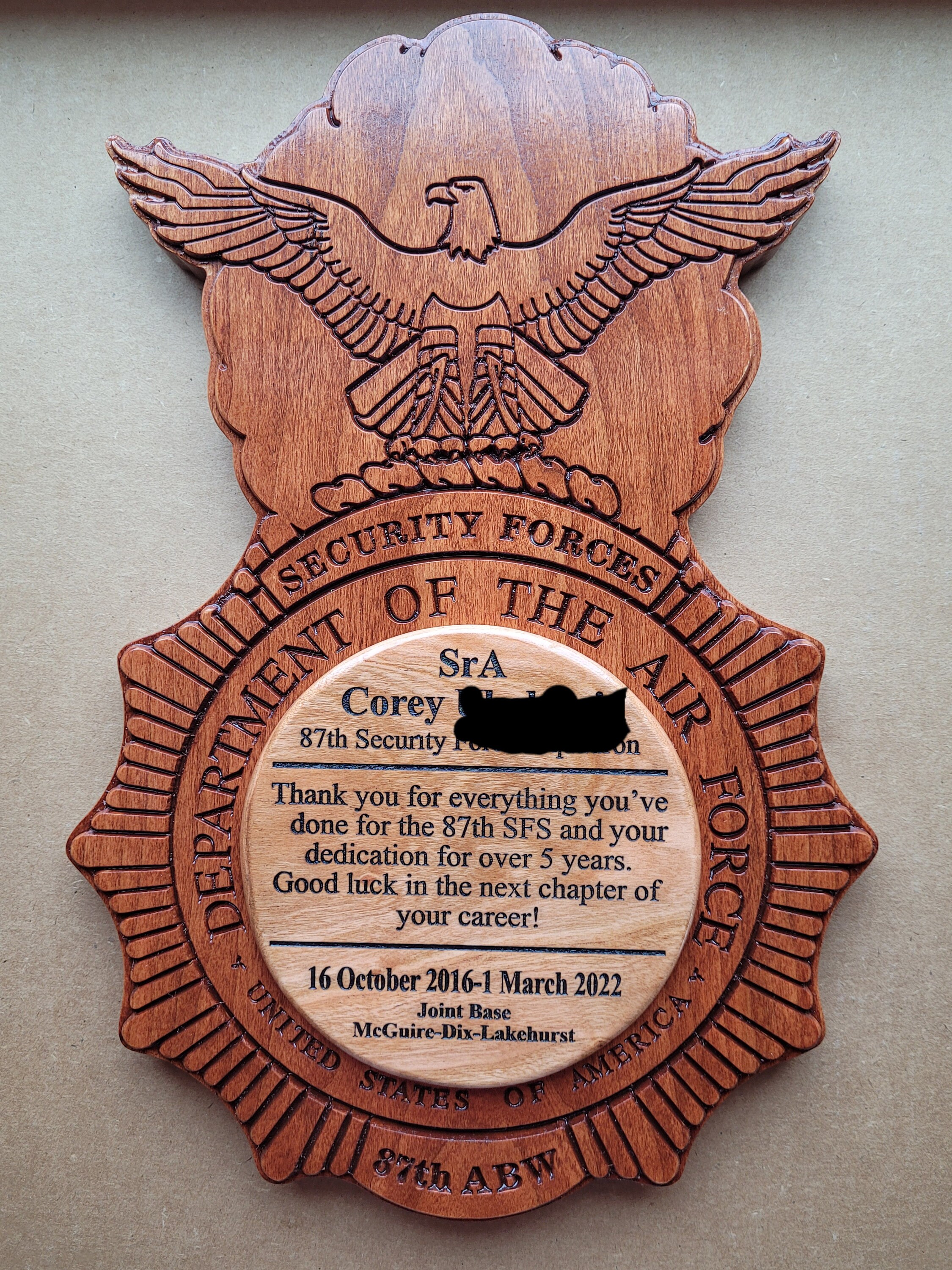 Air Force Security Forces Plaques Air Force Plaque Air - Etsy