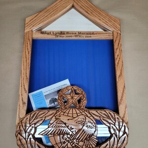 Handcrafted Air Force Skill Level Badge Shadow Box-air Force Shadowbox ...