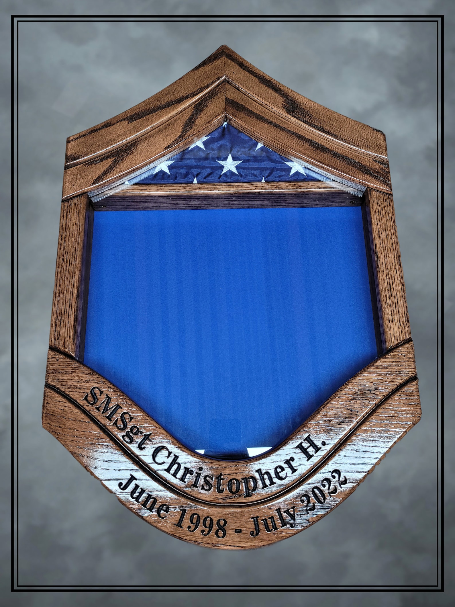 Handcrafted Air Force Smsgt Shadowbox - Military Shadowbox- Retirement ...