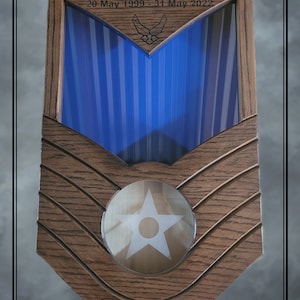Handcrafted Air Force Ssgt Shadowbox - Air Force Tsgt Shadowbox ...