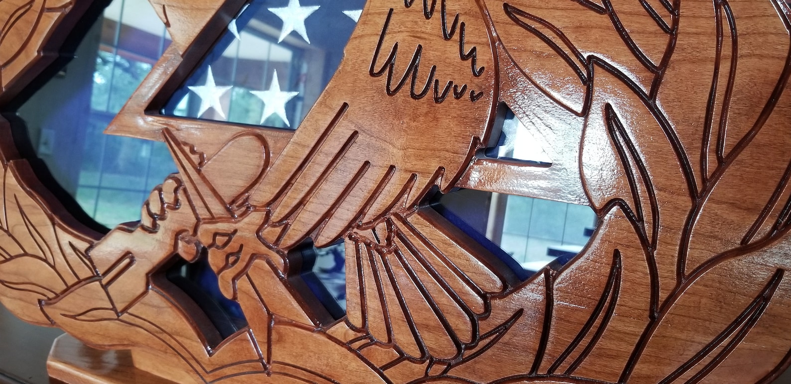 Handcrafted Air Force Skill Level Badge Shadow Box-air Force - Etsy