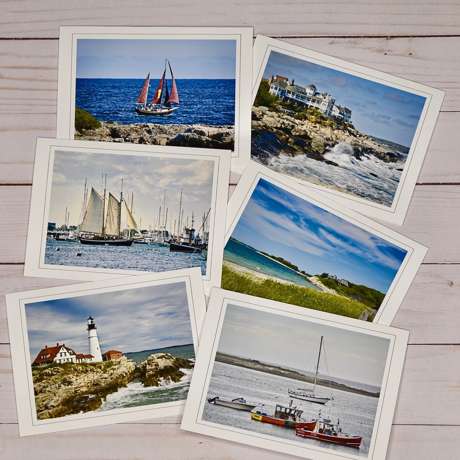 Coastal-Nautical Photo Note Cards - Blank Note Cards - Maine Coast