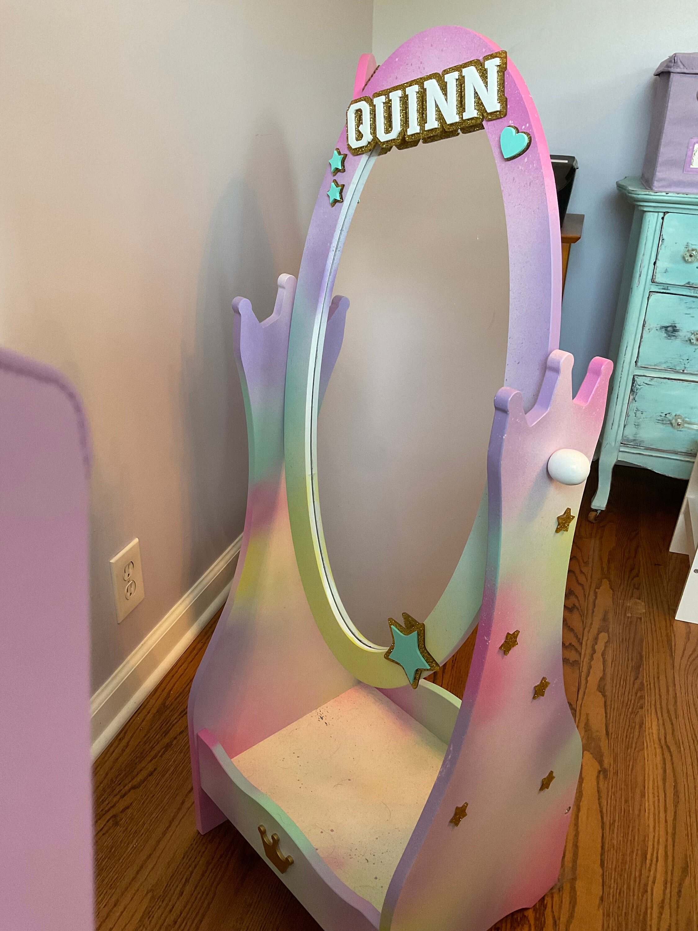Girls Room Full Length Dress up Mirror, Handmade Dressing Mirror, Kid's ...