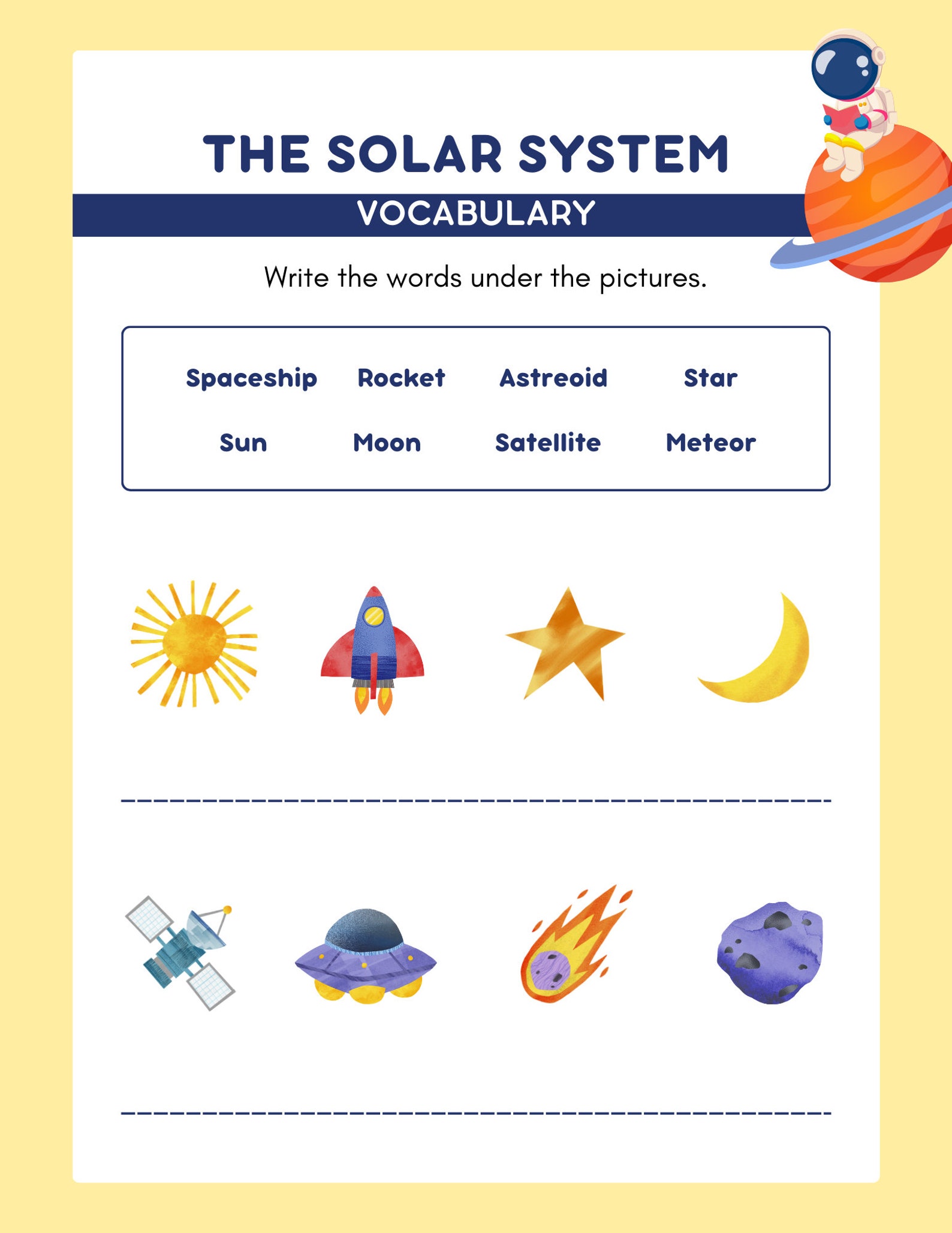Planet Activity Planet Printable Solar System Worksheets, Solar System ...