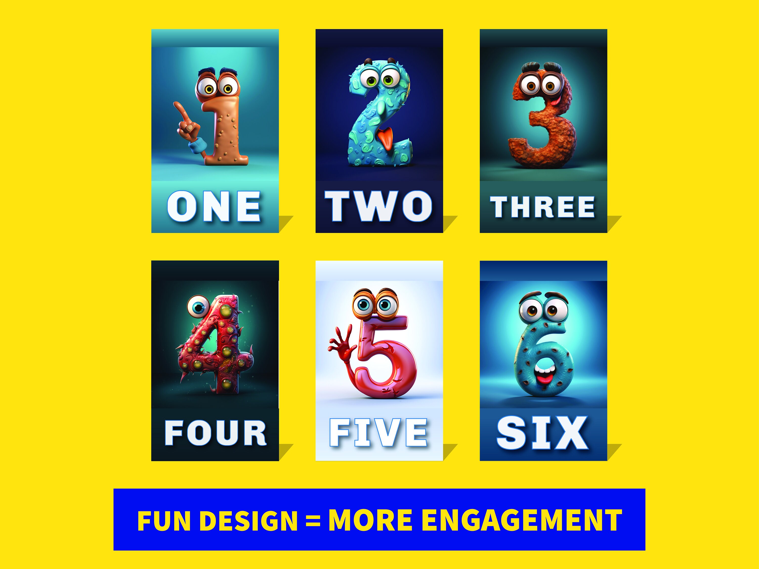 Printable Number Flashcards 1-9 Learn to Count Flash Cards - Etsy