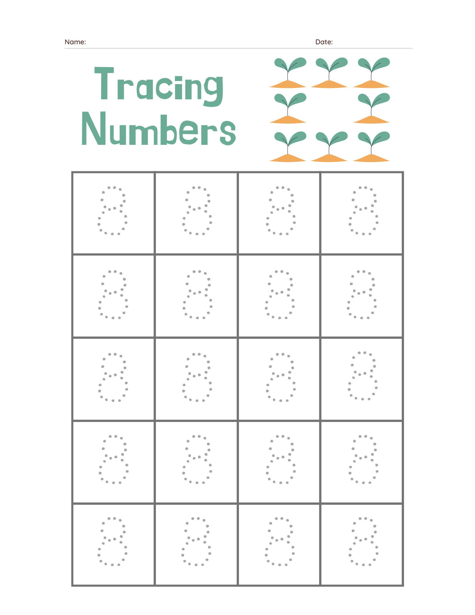 Learn Numbers Tracing Activity Sheets - Number Tracing Practice - Trace ...