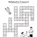Multiplication Crossword Math Activity- Learn Math Multiplication ...